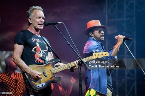 Sting And Shaggy Perform On Stage At Schloss Salem On July 23 2018