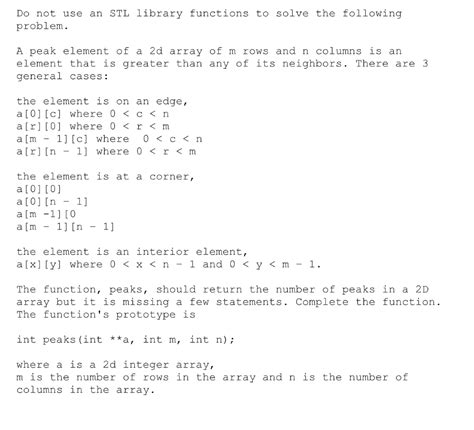 Stl Library Functions To Solve The Following Do Not