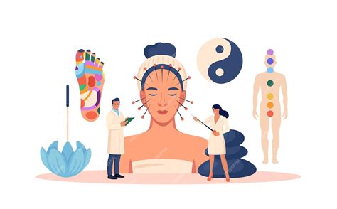 Premium Vector Chinese Traditional Alternative Medicine Acupuncture