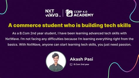 Akash Pasi Enjoys Online Training By Nxtwave Nxtwave Posted On The