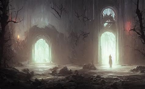 a demonic magical ethereal portal!!! to hell. dark | Stable Diffusion
