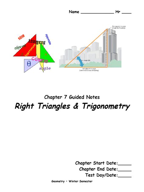Ch 7 Guided Notesg Pdf Trigonometric Functions Trigonometry