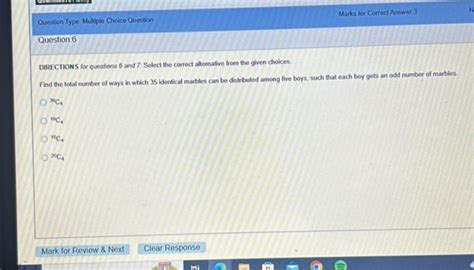 Question Type Multiple Choice Question Marks StudyX
