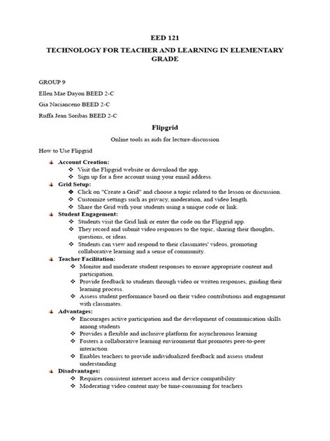 Flipgrid Ni Ellen Pdf Learning Communication