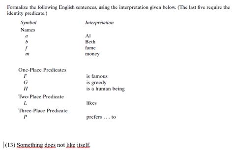 solved formalize the following english sentences using the