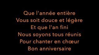 Bon anniversaire nos voeux les plus sincères Chords Chordify
