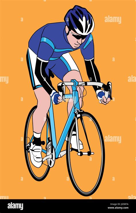 Vector Illustration Of A Biker Stock Vector Image And Art Alamy