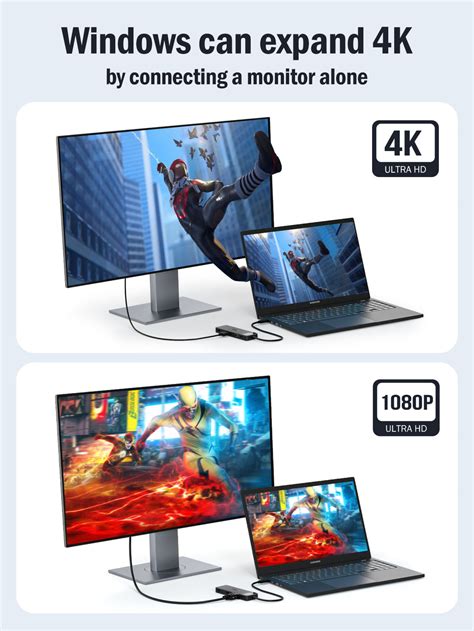 Lemorele 10 In 1 Triple Display Monitors Usb C Docking Station 10 In 1