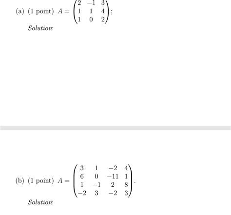 Solved Find The Determinant Of Each Of The Following Chegg