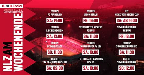 1 Fc Nürnberg Nlz Am Wochenende Straffes Programm Für Den Nachwuchs