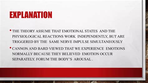 Cannon Bard Theory Of Emotions Ppt