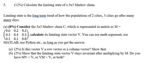 Solved Example 126 For The Two State Markov Chain Described
