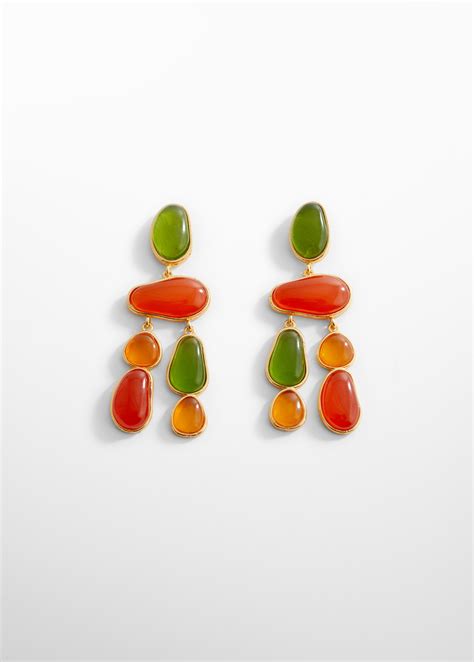 Beaded Pendant Earrings