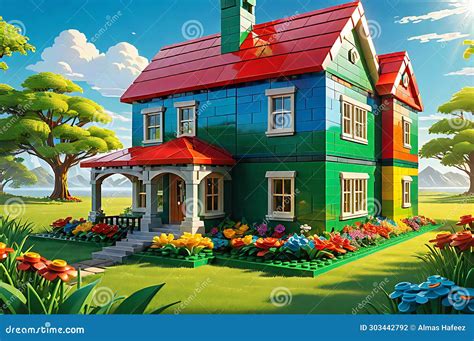 Colorful Lego Block Puzzle Patterns Vector Illustration Cartoondealer
