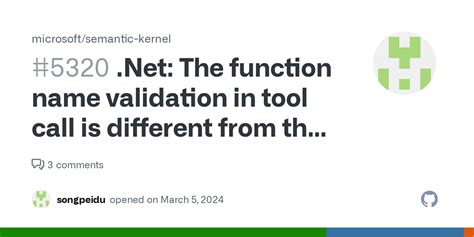 Net The Function Name Validation In Tool Call Is Different From The