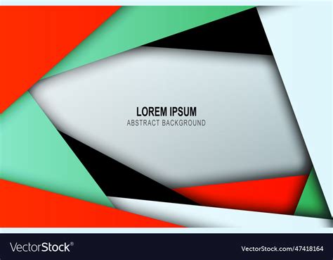 Stripes Overlapping Layer With Paper Style Vector Image