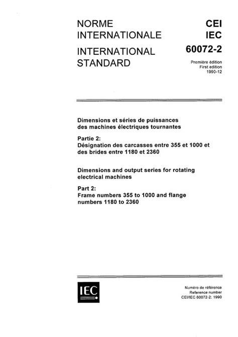 IEC 60072 2 1990 IEC Standards VDE Publishing House