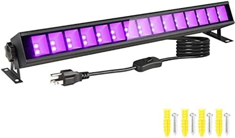 PIZHLO Upgraded 30W Black Light Bar 30 LEDs Blacklight Flood Light
