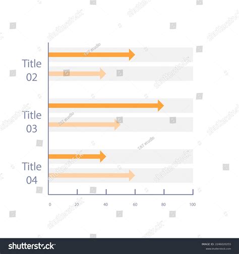 Clustered Column Arrows Infographic Chart Design Stock Vector Royalty