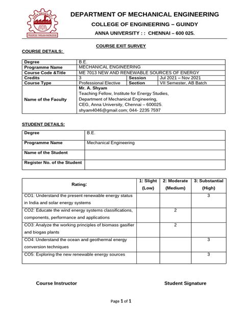 Res Course Exit Survey Pdf