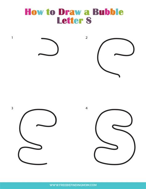 How To Draw Bubble Letter S