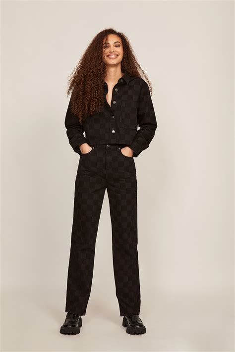 Organic Cropped Denim Shirt Black Na