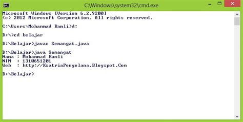 Cara Menjalankan Program Java Di Command Prompt Ksatria Pengelana