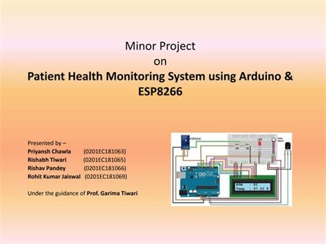 Patient Health Monitoring System Using Arduino And Esp8266 Pptx Computer Peripherals Computing