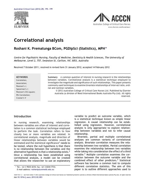 Correlational Analysis Pdf Statistics Spearmans Rank Correlation
