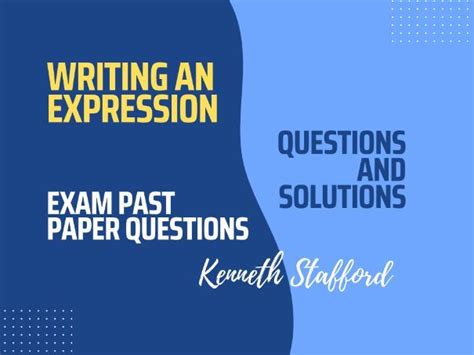 writing an expression gcse past paper questions teaching resources