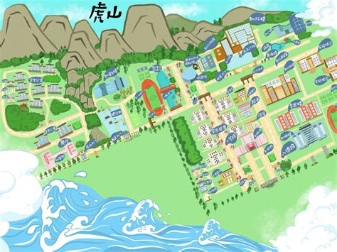 手绘校园地图yueyue55777 站酷zcool