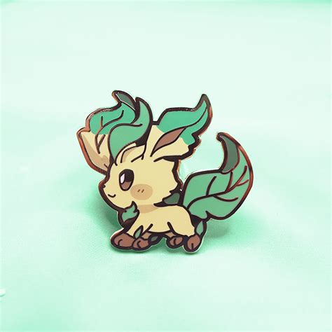 Lets Go Leafeon Enamel Pin Mamobot
