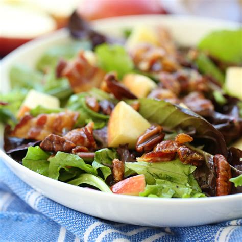Bacon Apple Pecan Salad With Maple Dijon Vinaigrette Our Best Bites
