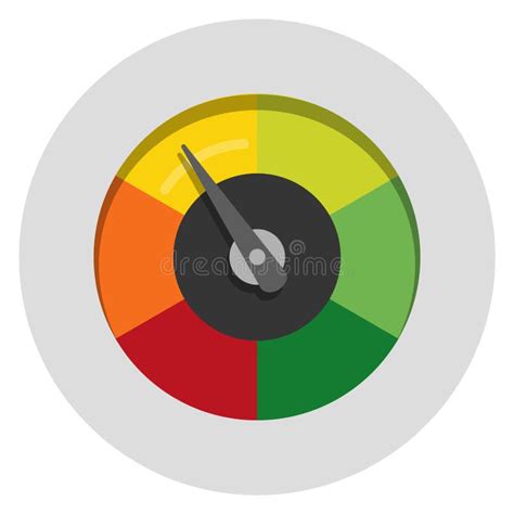 Round Gauge Control Panel Indicator Stock Vector Illustration Of