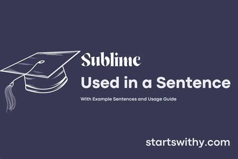 Sublime In A Sentence Examples 21 Ways To Use Sublime