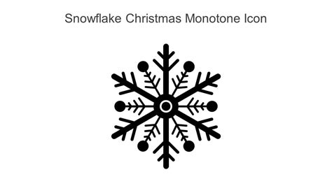 Snowflake Christmas Monotone Icon In Powerpoint Pptx Png And Editable