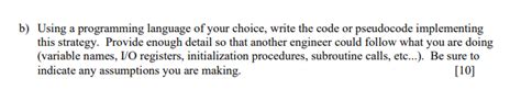 solved 2 software flowchart and code pseudocode [20] as an