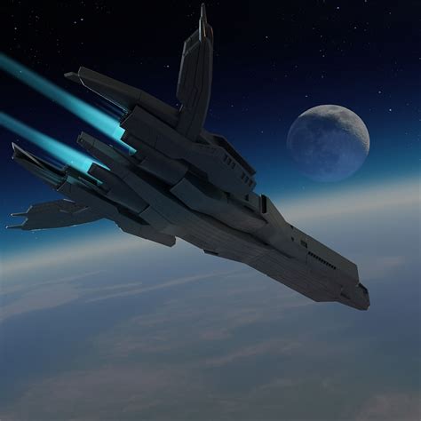 Space Craft D Model Obj Max Fbx Ds Free D