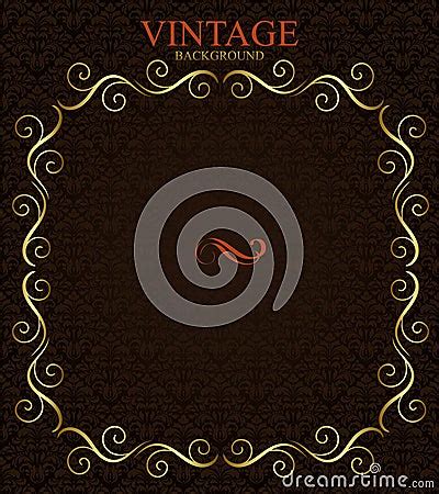 Background With Golden Frame Cartoon Vector 44075257