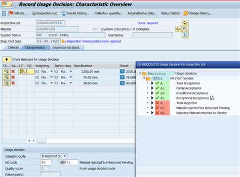 Optimization Of Rejected Material Process After Inspection