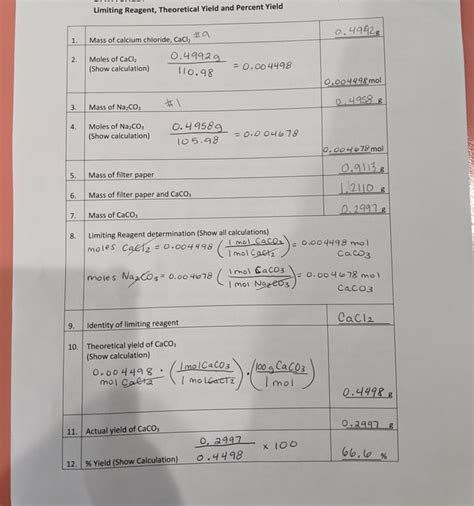 [college Chemistry 101 Limiting Reagent And Percent Yield] Did I