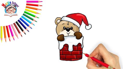 Як намалювати ведмедика на комині Малюнки на РІЗДВО та НОВИЙ РІК Youtube