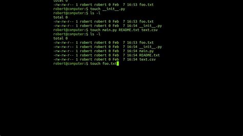 the touch command in linux youtube
