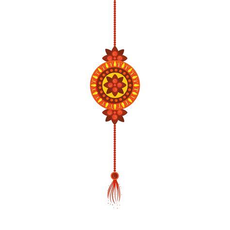 Raksha Bandhan Bracelet Rakhi With Flower On White Background 5375575