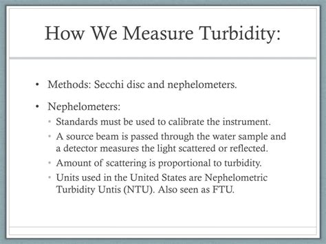 PPT Turbidity PowerPoint Presentation Free Download ID 2773842