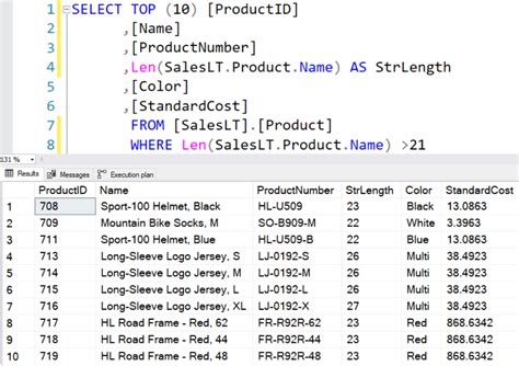 exploring sql server len function {coding}sight