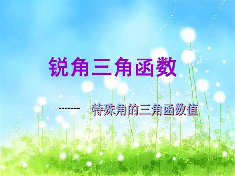 3《锐角三角函数》第三课时参考课件 Word文档在线阅读与下载 无忧文档