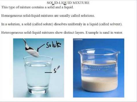 Liquid Mixtures Examples