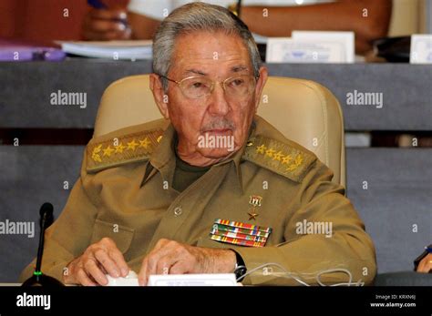 Havana 21st Dec 2017 Cuban President Raul Castro Attends The