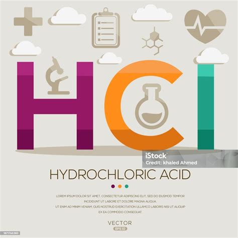 Hci Hydrochloric Acid Stock Illustration Download Image Now Acid